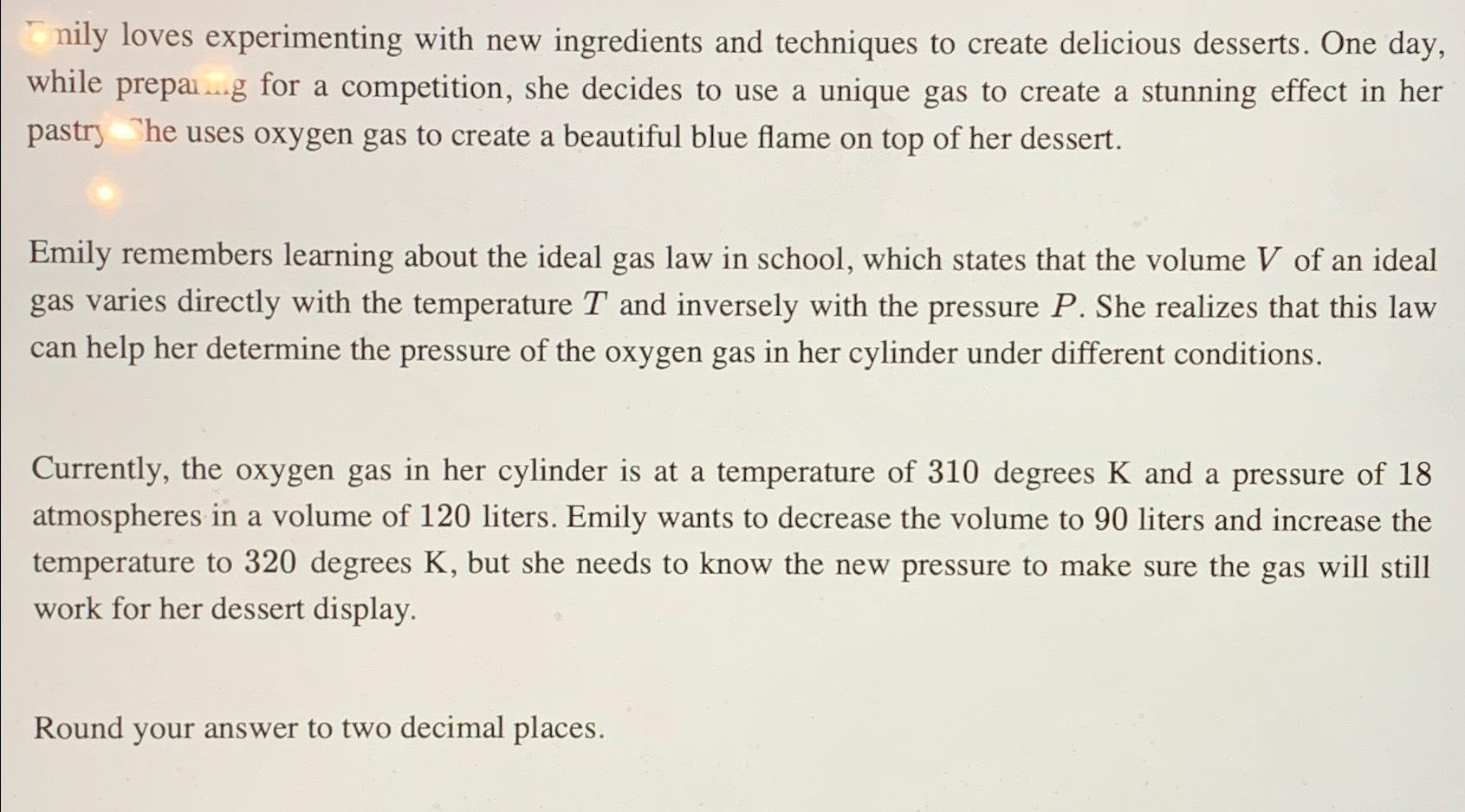 Solved Enily loves experimenting with new ingredients and | Chegg.com