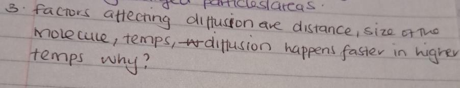 Solved Factors affecting diffusion are distance, size of the | Chegg.com