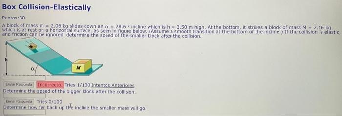 A block of mass m=2.06 kg slides down an α=28.6∘ | Chegg.com