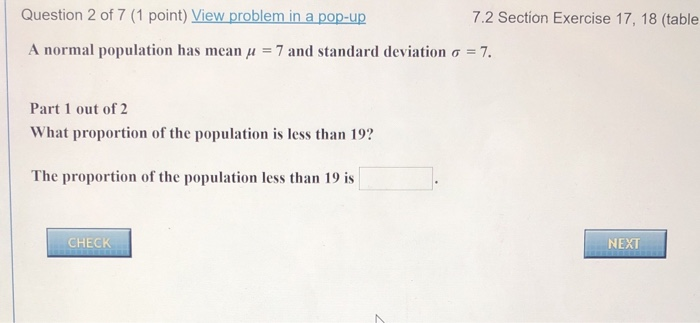 Solved Question 2 of 7 (1 point) View problem in a pop-up | Chegg.com