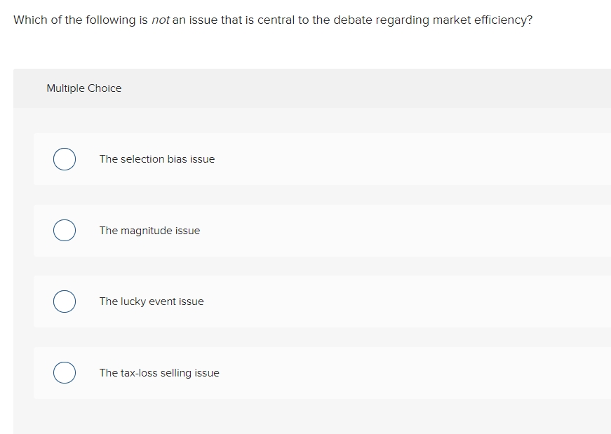 Solved Which of the following is not an issue that is | Chegg.com