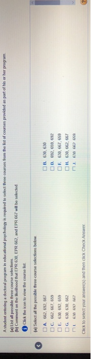 Solved choose all that apply A-N List askmk the possible | Chegg.com