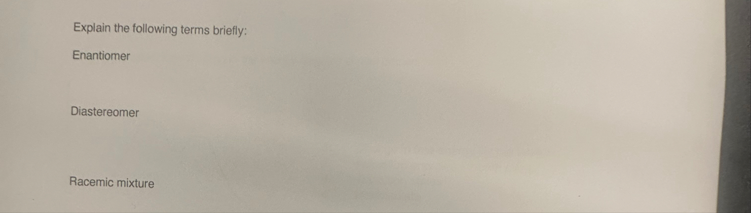 Solved Explain the following terms | Chegg.com