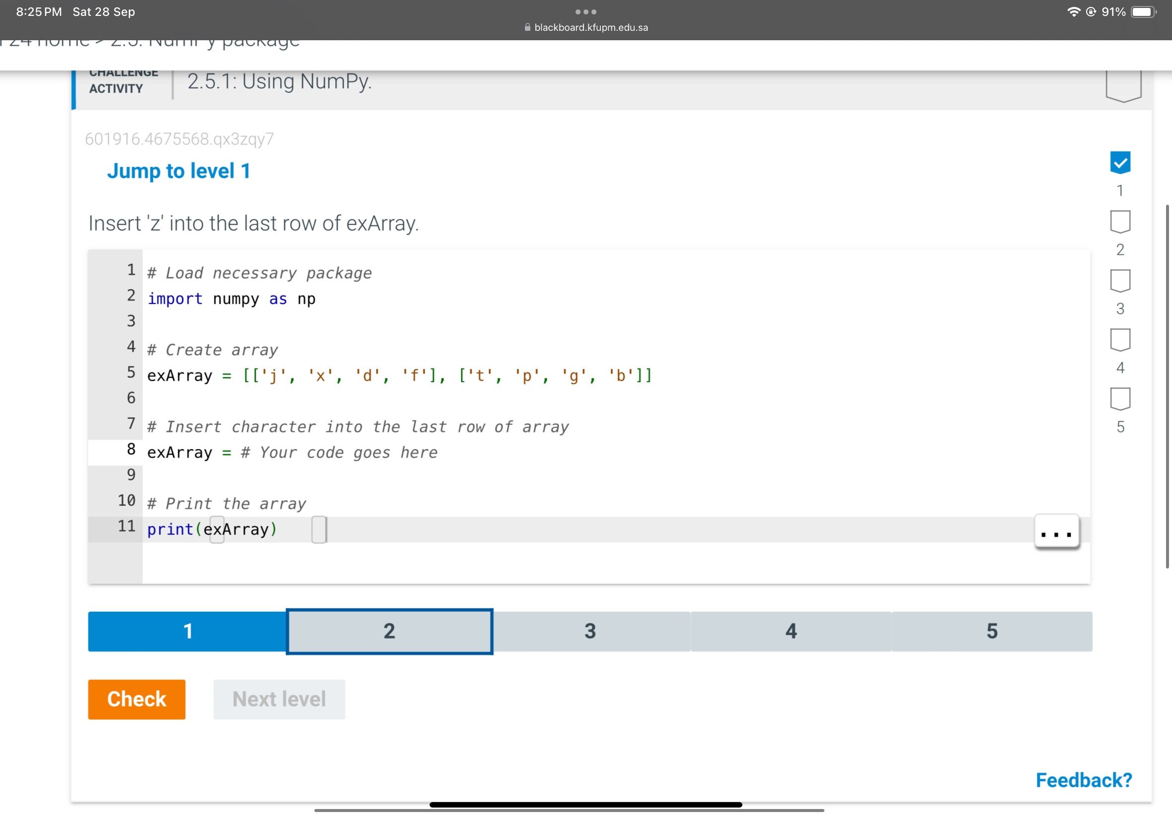 Solved 601916.4675568.q×3zqy7Jump to level 1Insert 'z' ﻿into | Chegg.com