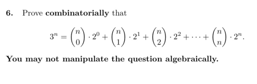 Solved Prove combinatorially | Chegg.com