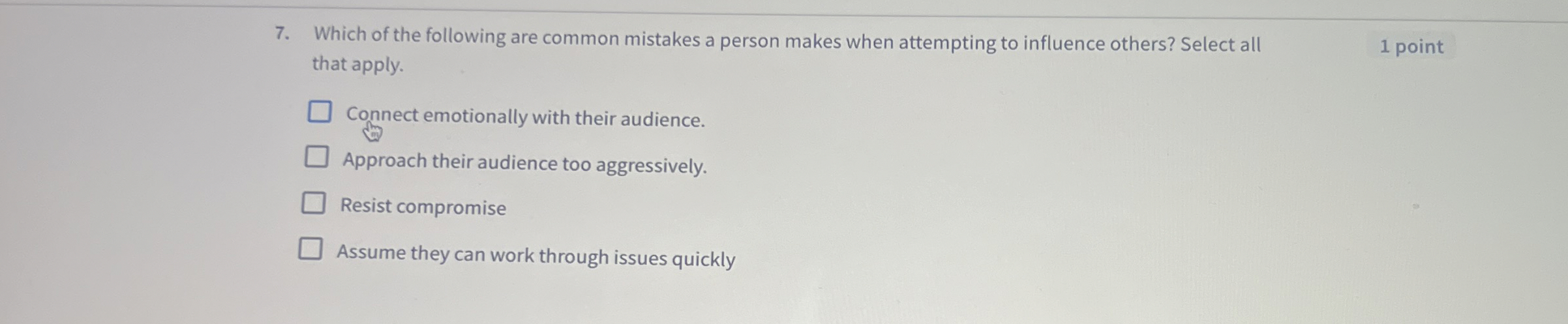 Solved Which of the following are common mistakes a person | Chegg.com