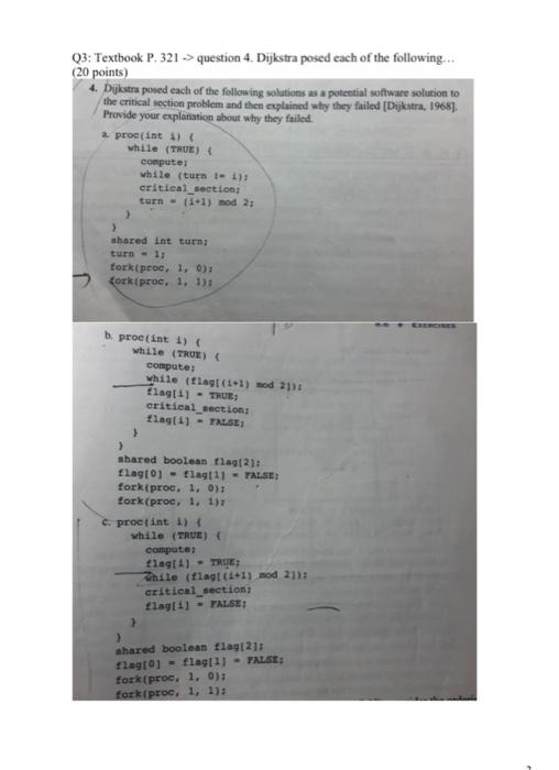 Solved Q3: Textbook P. 321→ question 4. Dijkstra posed each | Chegg.com