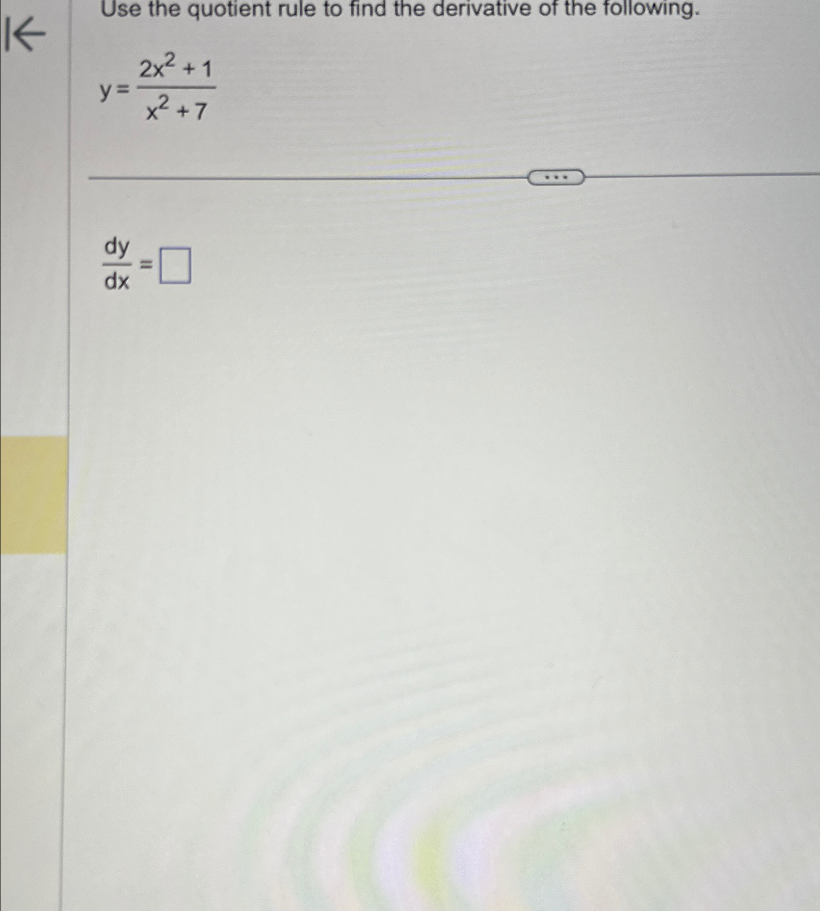 Solved Use the quotient rule to find the derivative of the | Chegg.com