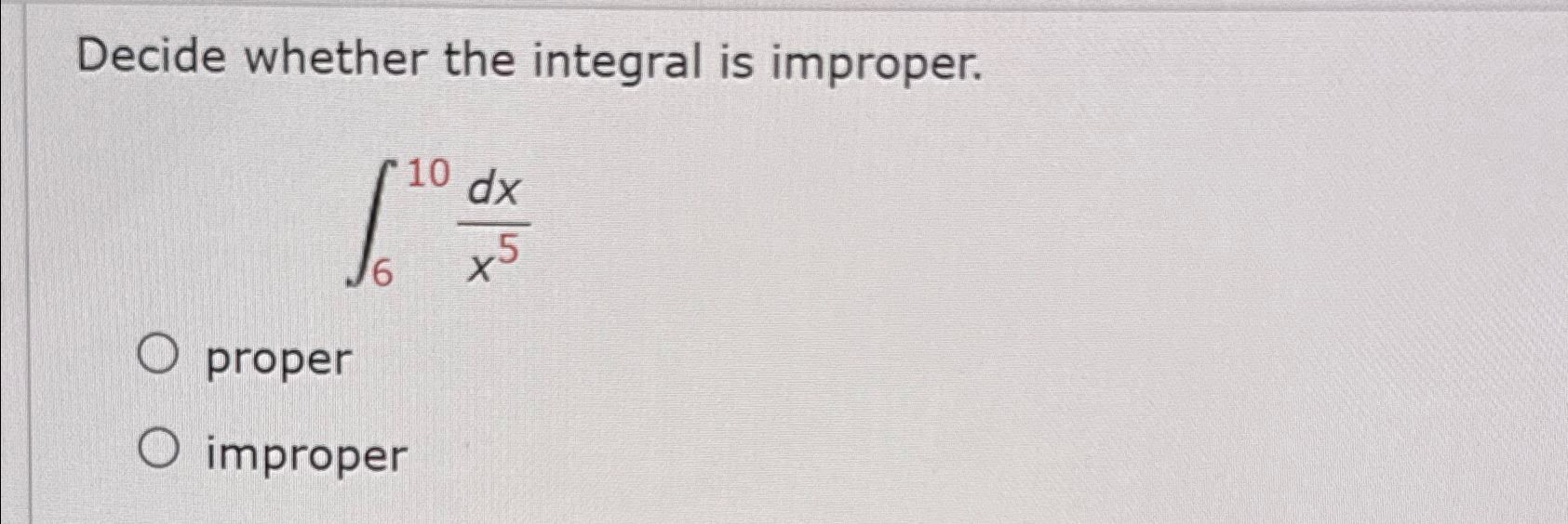 Solved Decide whether the integral is | Chegg.com Solved Decide whether the integral is | Chegg.com