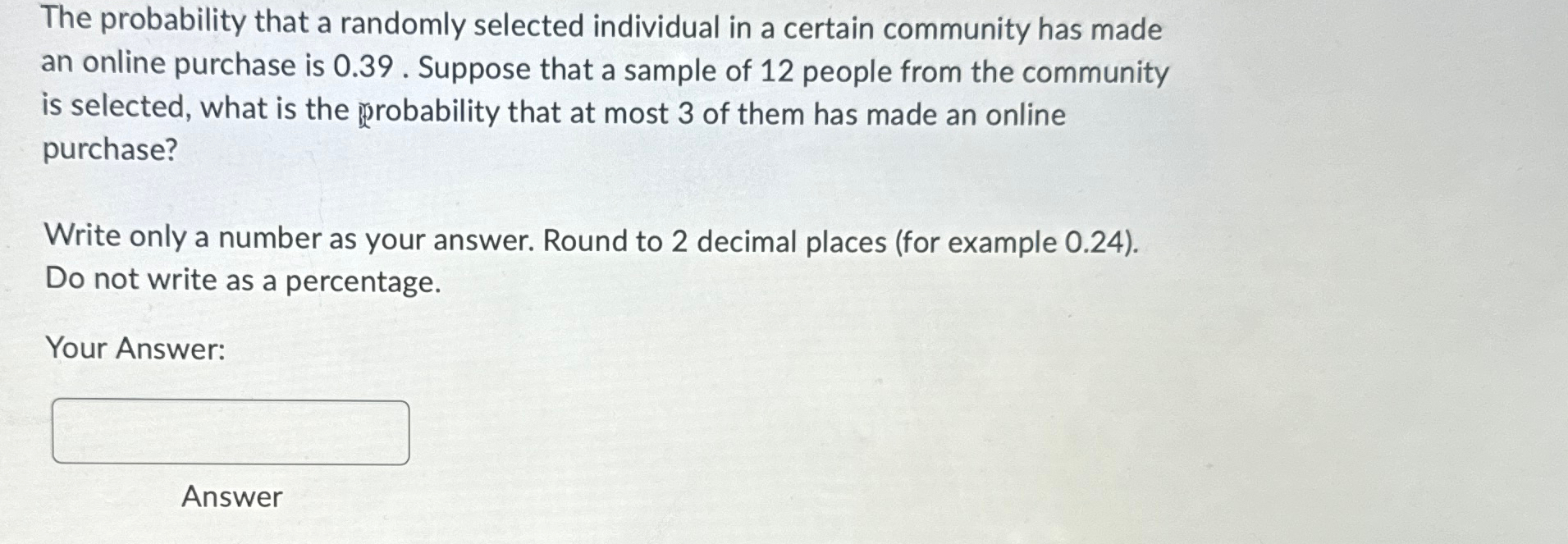 Solved The probability that a randomly selected individual | Chegg.com