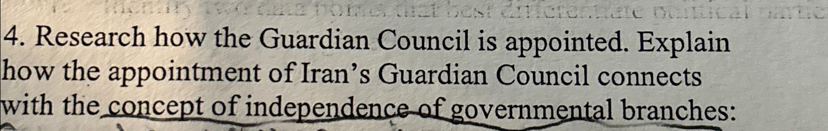Research how the Guardian Council is appointed. | Chegg.com