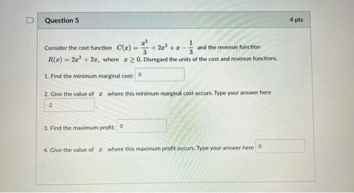 Solved Consider the cost function C(x)=3x3+2x2+x−31 and the | Chegg.com