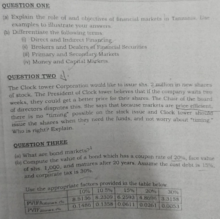 Solved QUESTION ONE(a) ﻿Explain the role of and abjectives | Chegg.com