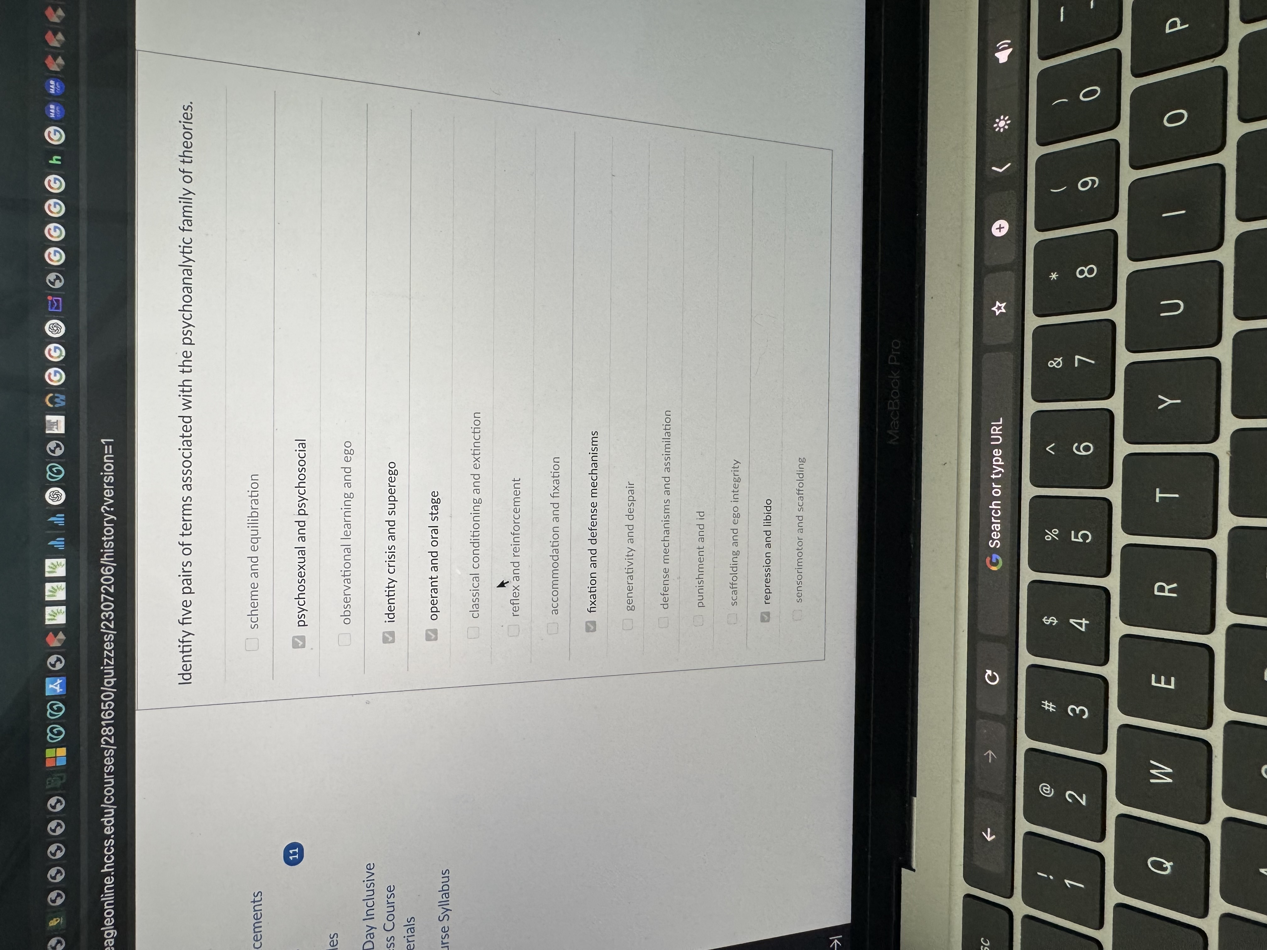 Solved Identify five pairs of terms associated with the | Chegg.com