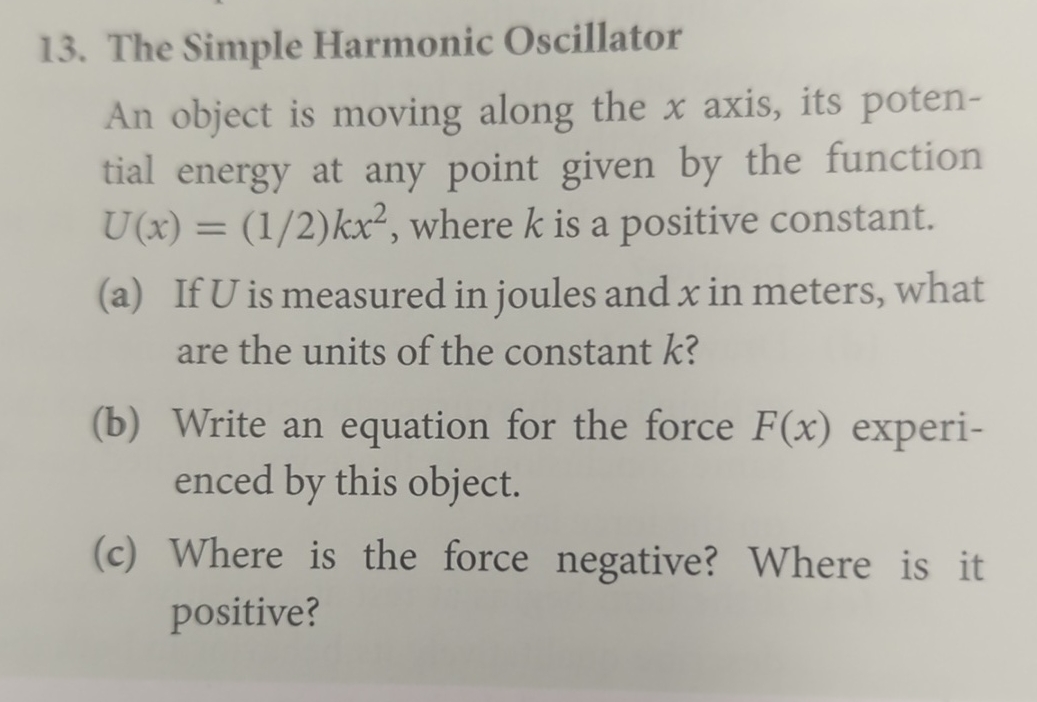 Solved The Simple Harmonic OscillatorAn object is moving | Chegg.com