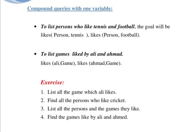 Solved Compound Queries With One Variable To List Persons