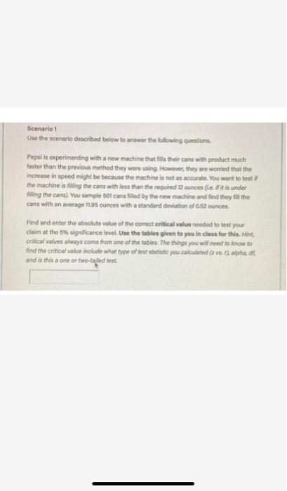 Solved Scenario 1 Use The Scenario Described Below To Answer