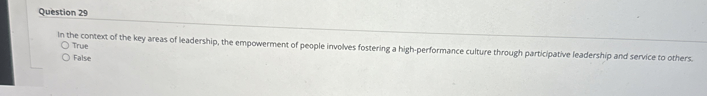 Solved Question 29In the context of the key areas of | Chegg.com