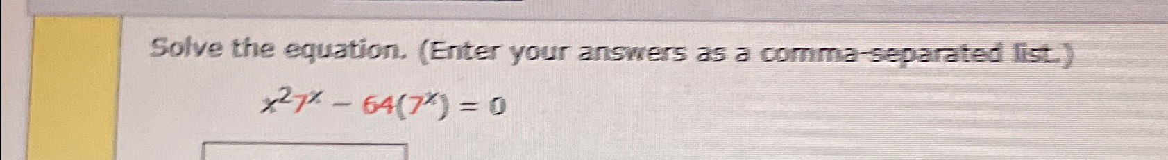 Solved Solve the equation. (Enter your answers as a | Chegg.com