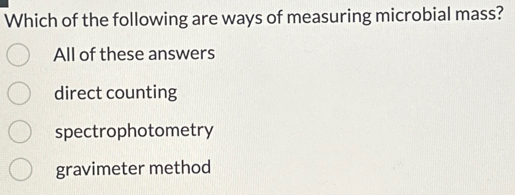 Solved Which of the following are ways of measuring | Chegg.com