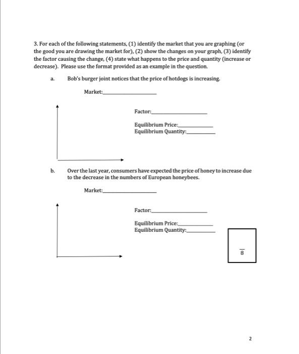 Solved 3. For each of the following statements, (1) identify | Chegg.com