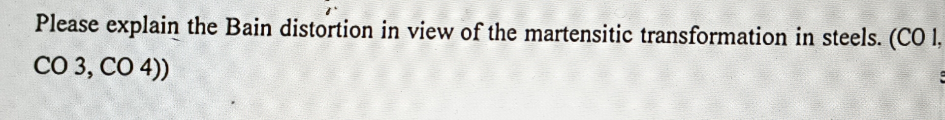Solved Please explain the Bain distortion in view of the | Chegg.com