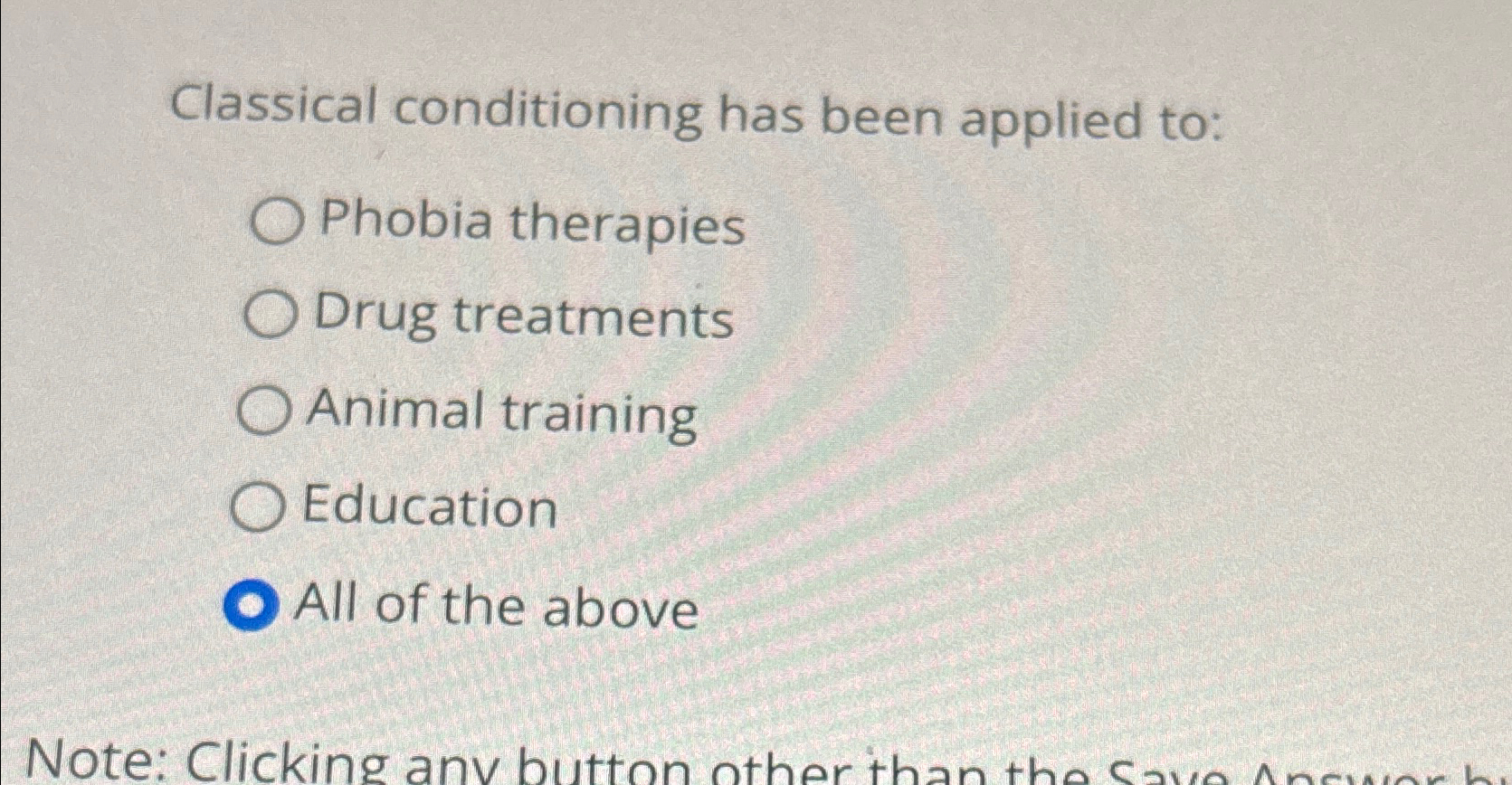 Solved Classical Conditioning Has Been Applied To Phobia Chegg