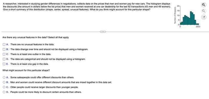 Solved A researcher, interested in studying gender | Chegg.com