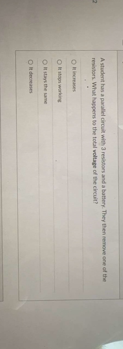 Solved A student has a parallel circuit with 3 ﻿resistors | Chegg.com