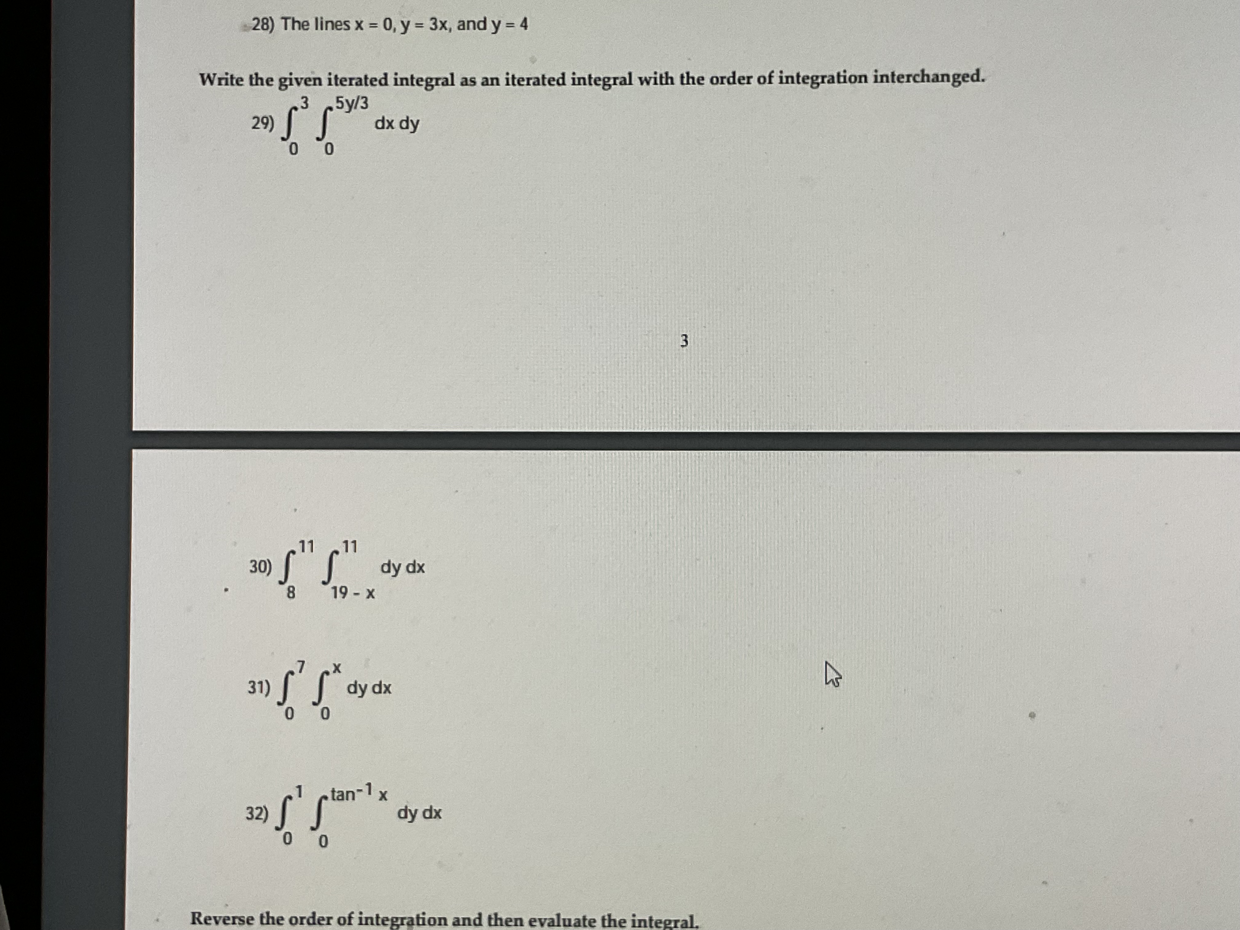 Solved write the given iterated integral as an ﻿iterated | Chegg.com
