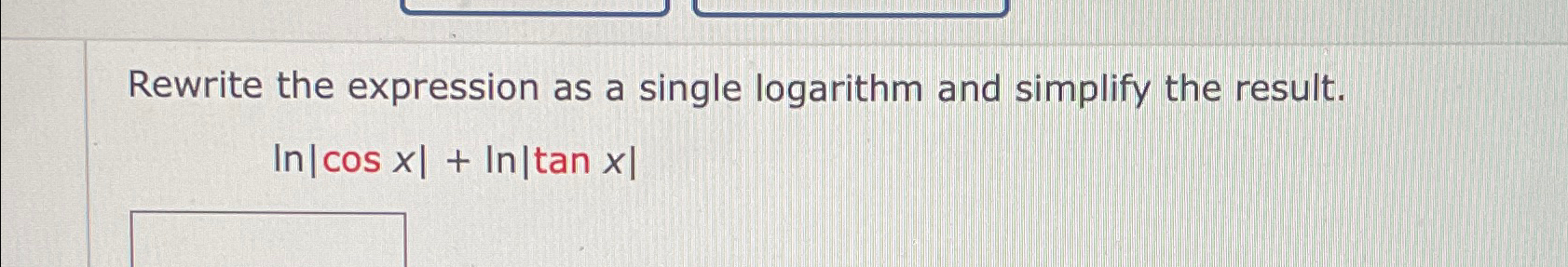 Solved Rewrite the expression as a single logarithm and | Chegg.com