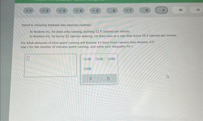 Solved David is choosing between two exercise routines. In | Chegg.com