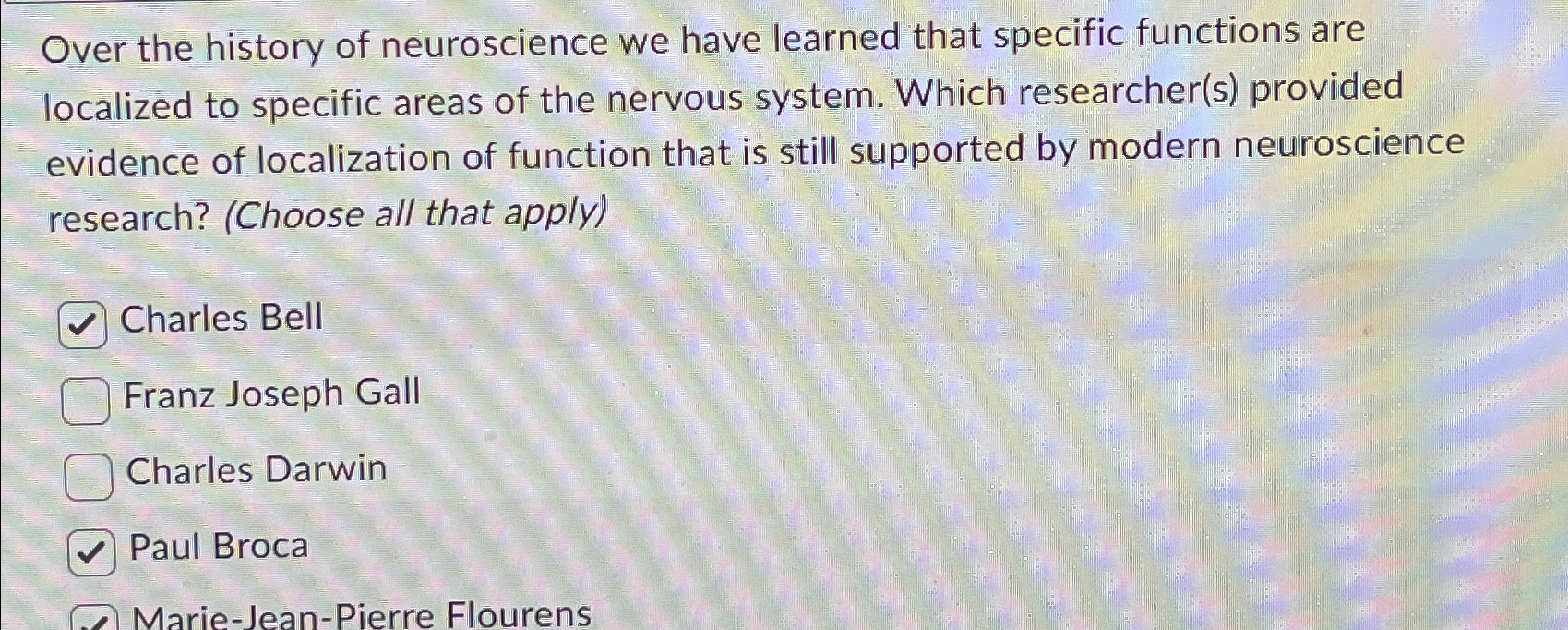 Solved Over the history of neuroscience we have learned that | Chegg.com