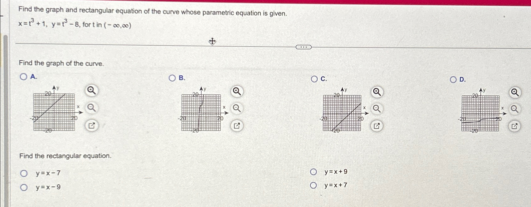 Solved Find the graph and rectangular equation of the curve | Chegg.com