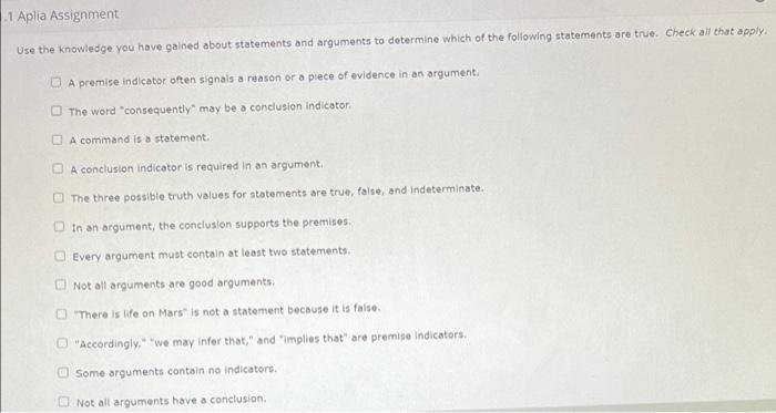 1 Aplia Assignment Use the knowledge you have gained | Chegg.com