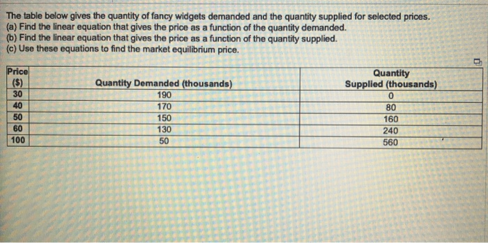 Solved (a) what is the price as a function of the quantitiy | Chegg.com