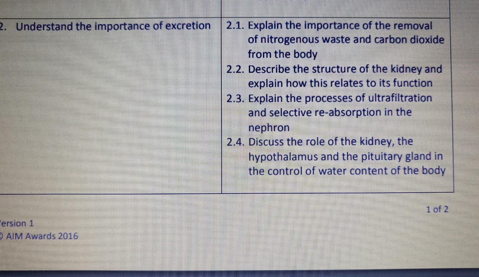 Solved Understand the importance of excretion | Chegg.com