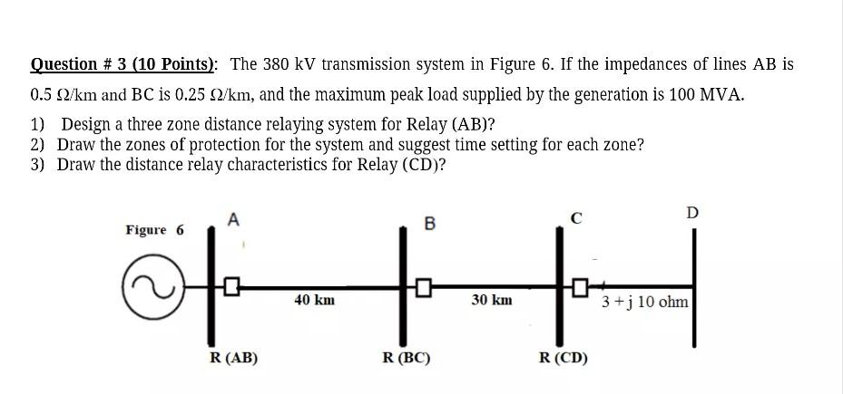 Question # 3 (10 Points): The 380 kV transmission | Chegg.com