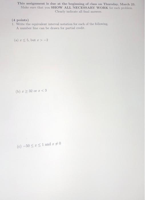 math 140write the equivalent interval notation and, | Chegg.com