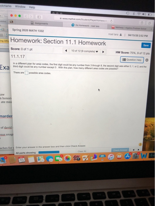 Solved marks Window Help www.math.com/StudentPlayerHomeworc | Chegg.com