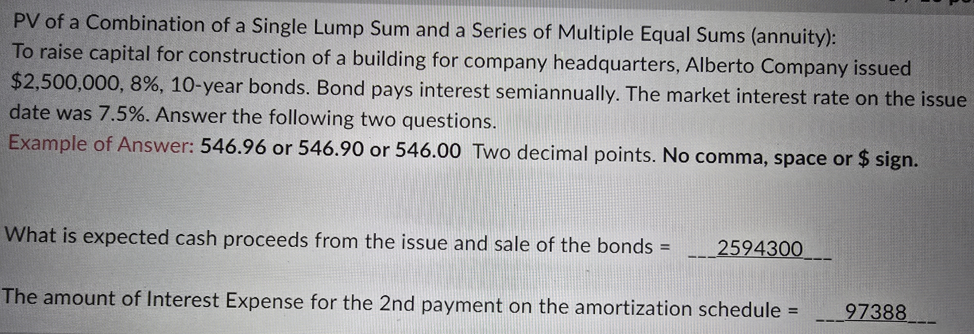 Solved PV of a Combination of a Single Lump Sum and a Series | Chegg.com