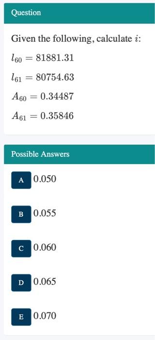 Solved Given the following, calculate i : | Chegg.com