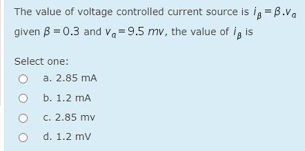 Solved The value of voltage controlled current source is | Chegg.com