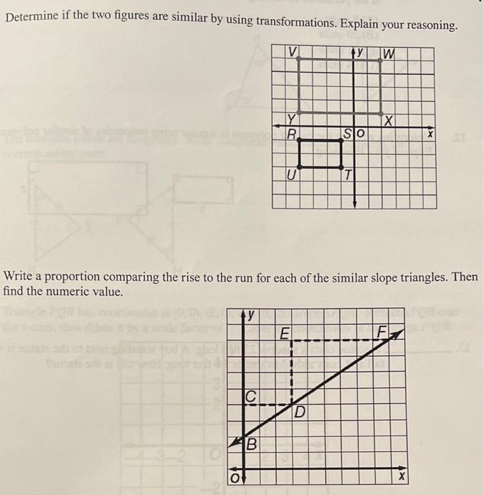 Solved Determine if the two figures are similar by using | Chegg.com