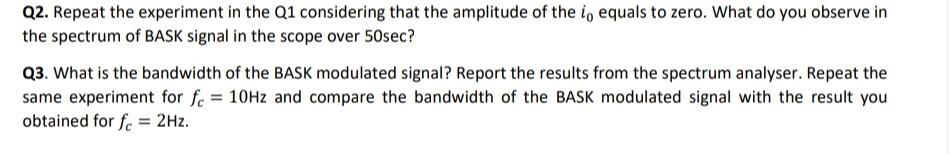 Solved Experiment 4: BASK Modulation & Demodulation | Chegg.com