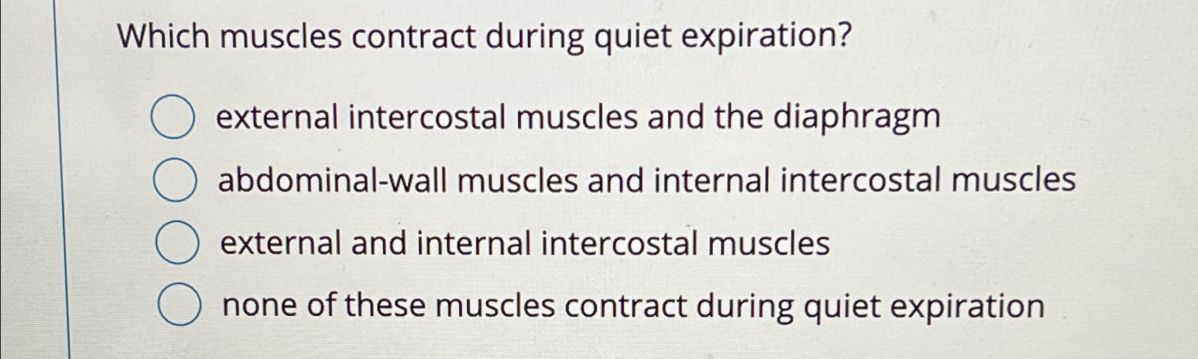 Solved Which muscles contract during quiet | Chegg.com