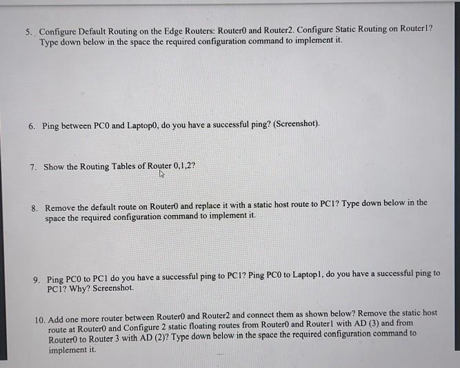 Solved Student Name: Student Number: LAB7 (Static Routing) | Chegg.com