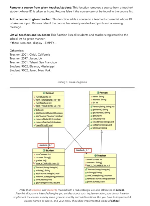 Solved Please write School.java, Person.java, Student.java | Chegg.com