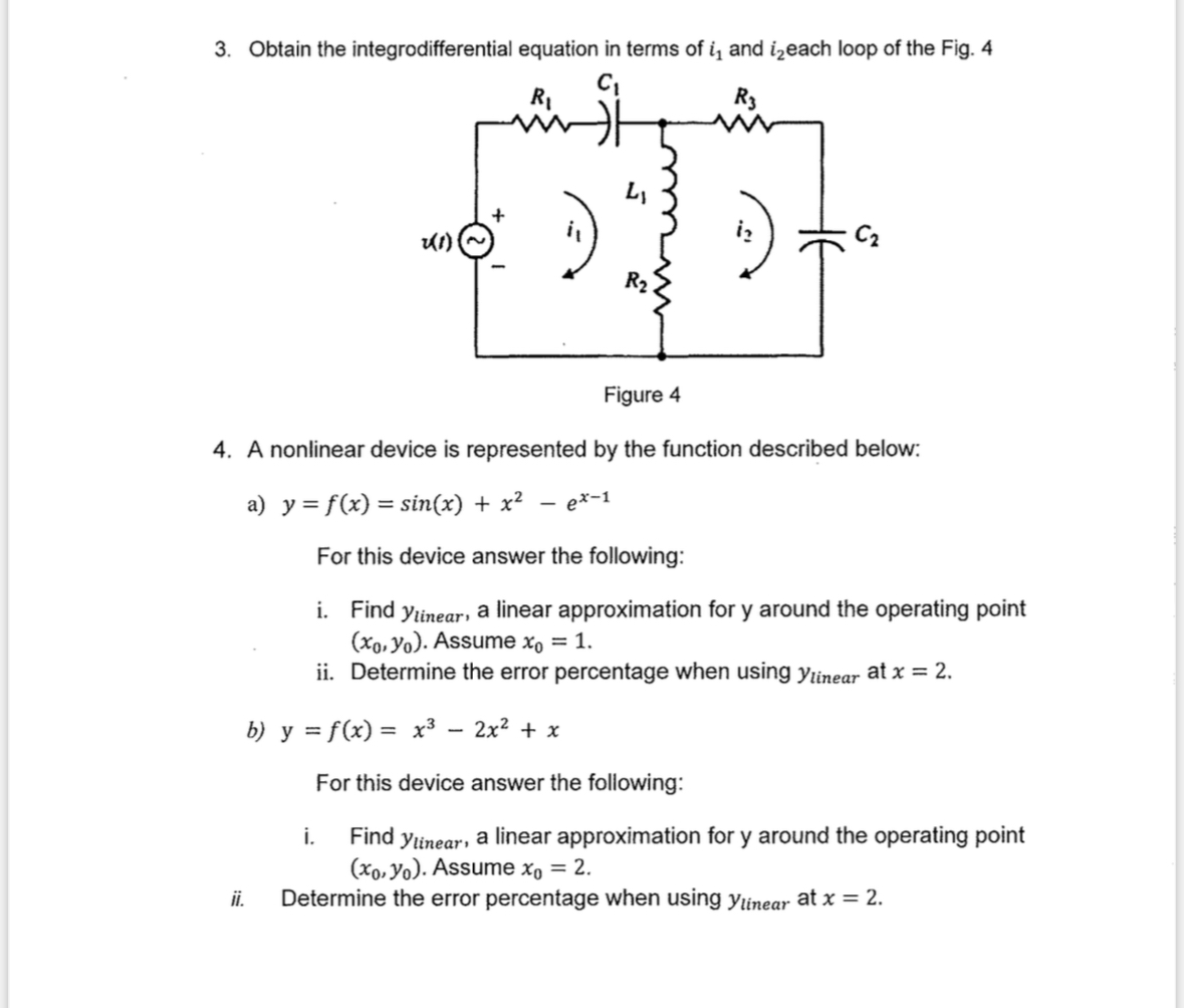 Obtain the integrodifferential equation in terms of | Chegg.com