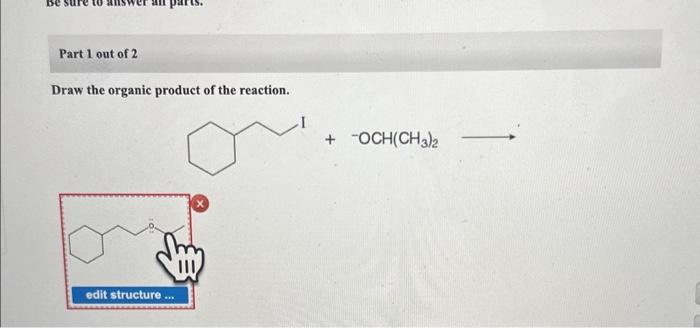 Solved Draw the organic product of the reaction. | Chegg.com